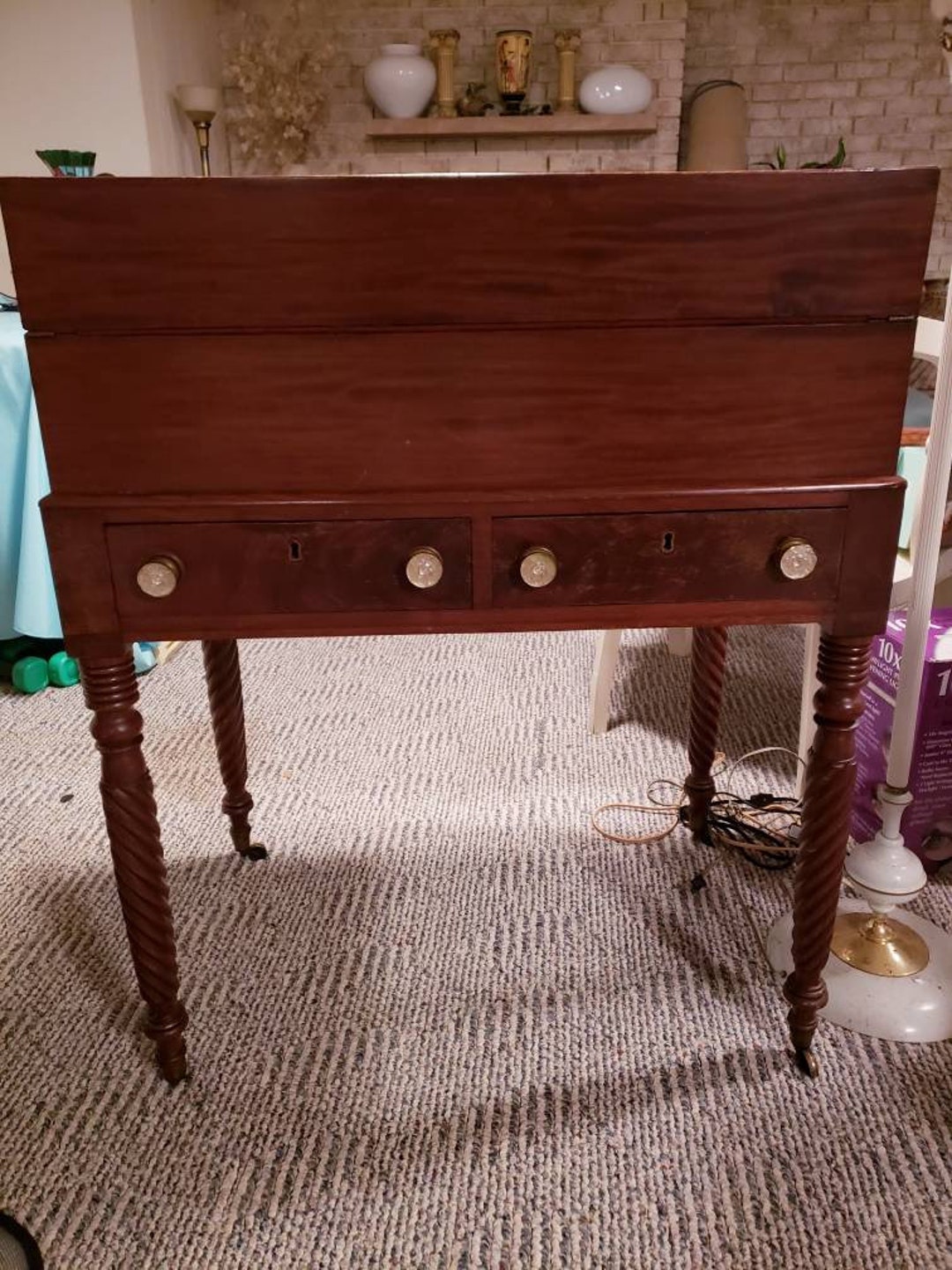 Antique Sloped Writing Desk Maritime Desk Antique Campain - Etsy