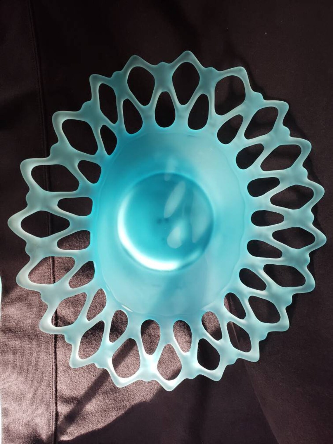 Westmoreland Lattice Edge Bowl Blue Satin Lattice Edge - Etsy