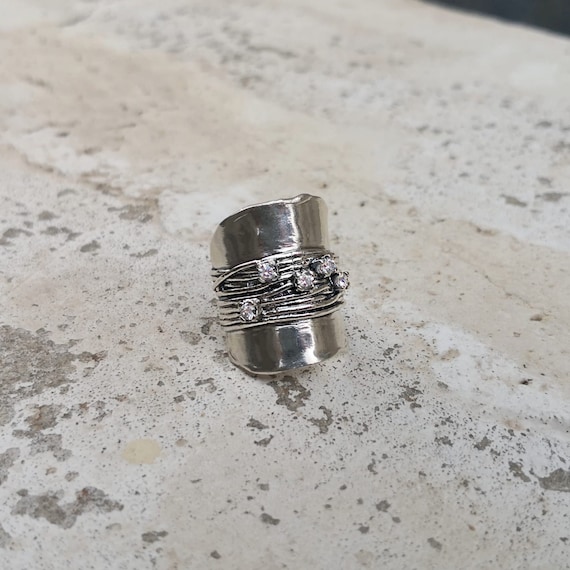 Sterling Silver Designer Ring Vintage Israel Handmade Ring - Etsy