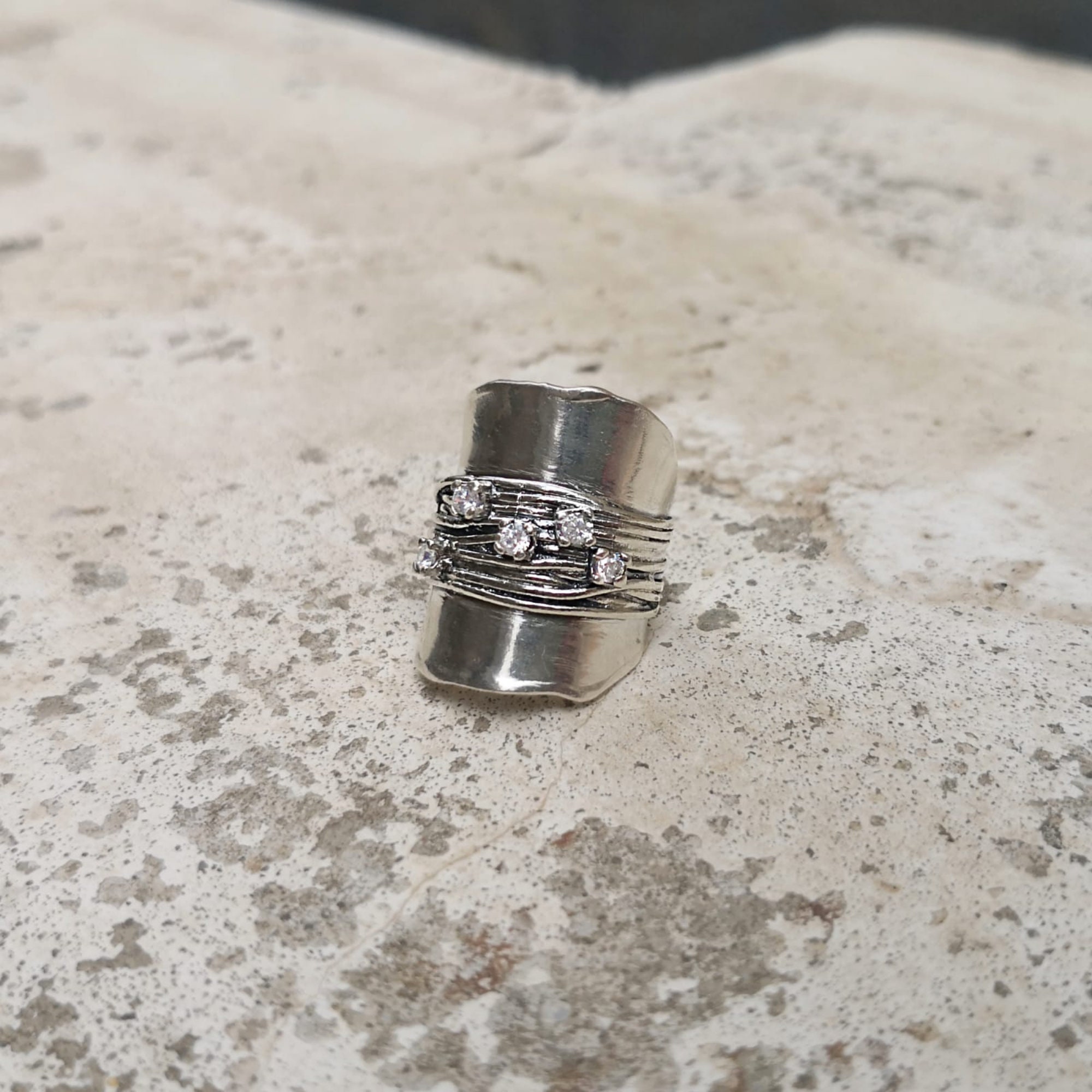 Sterling Silver Designer Ring Vintage Israel Handmade Ring - Etsy