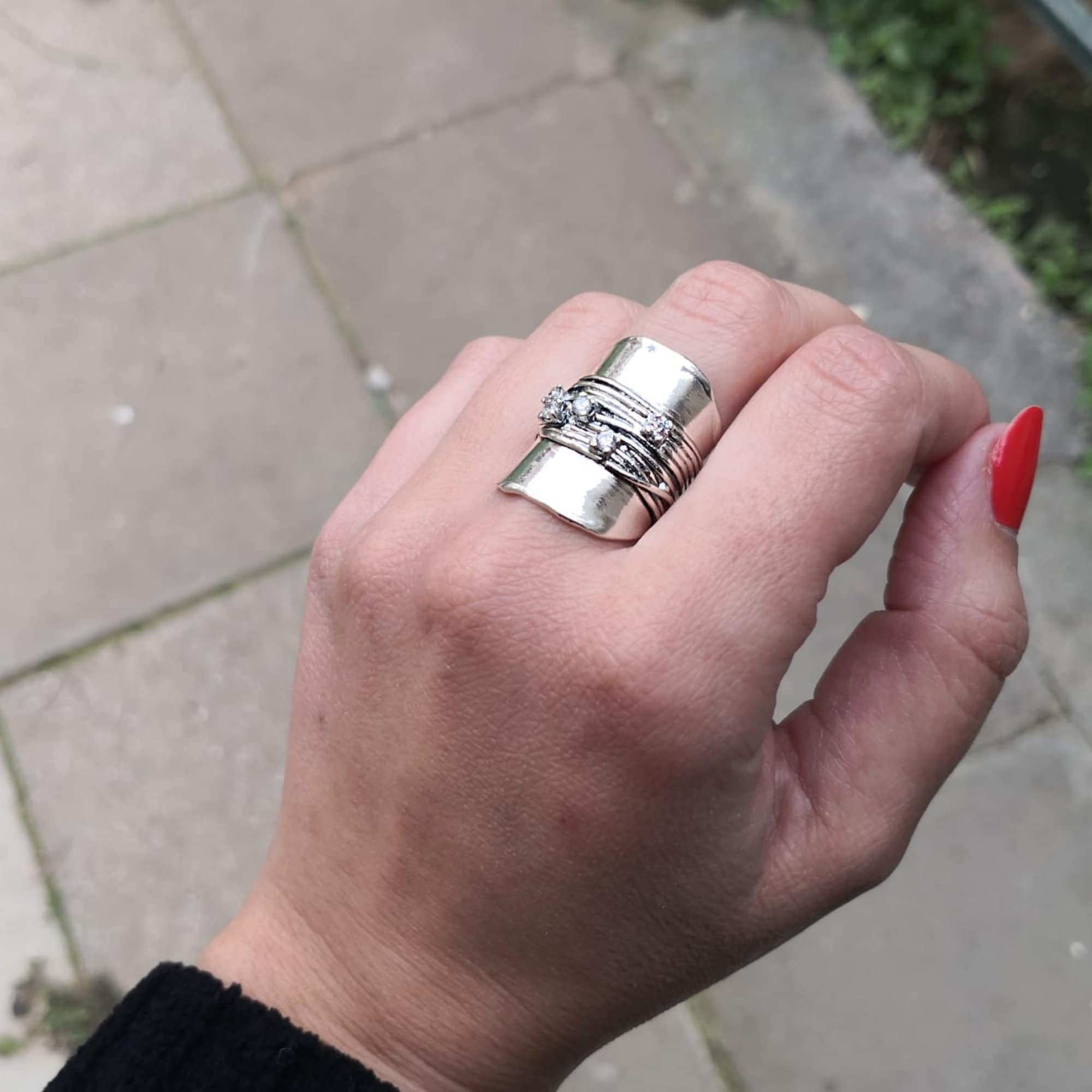 Sterling Silver Designer Ring Vintage Israel Handmade Ring - Etsy