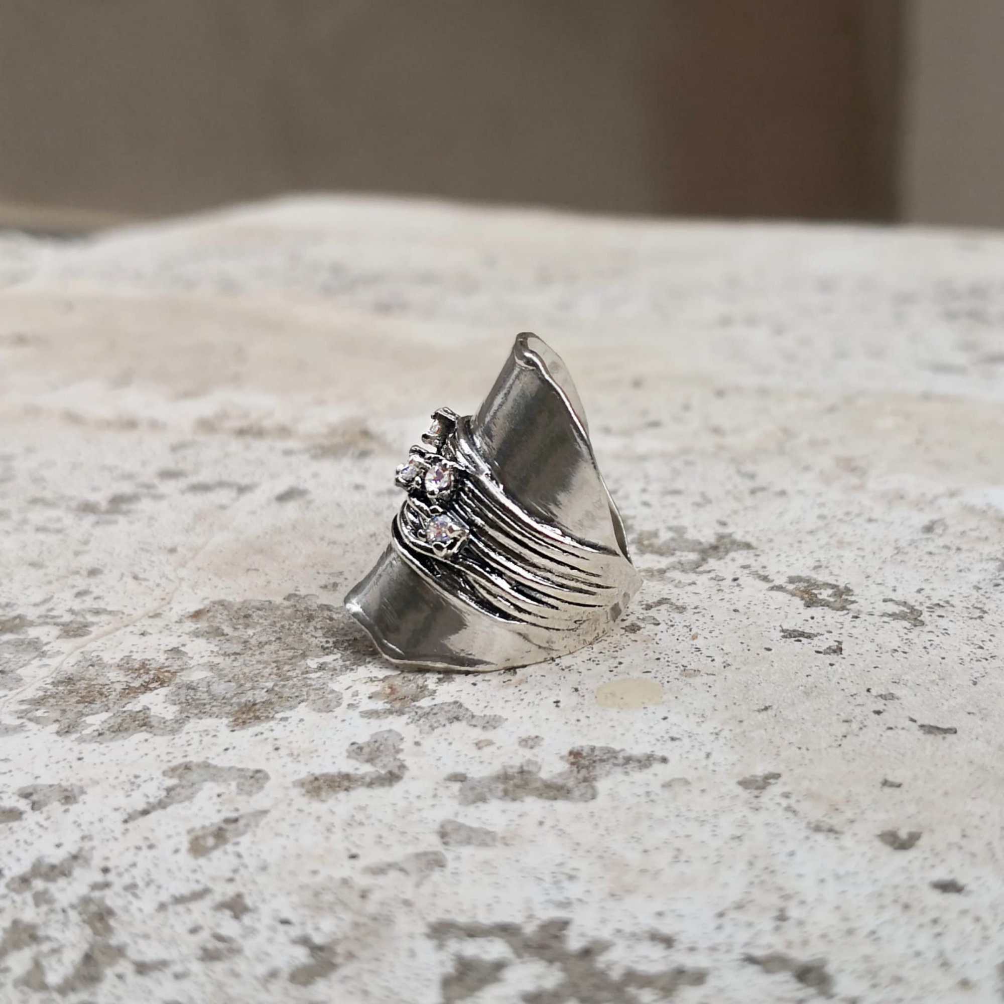 Sterling Silver Designer Ring Vintage Israel Handmade Ring - Etsy