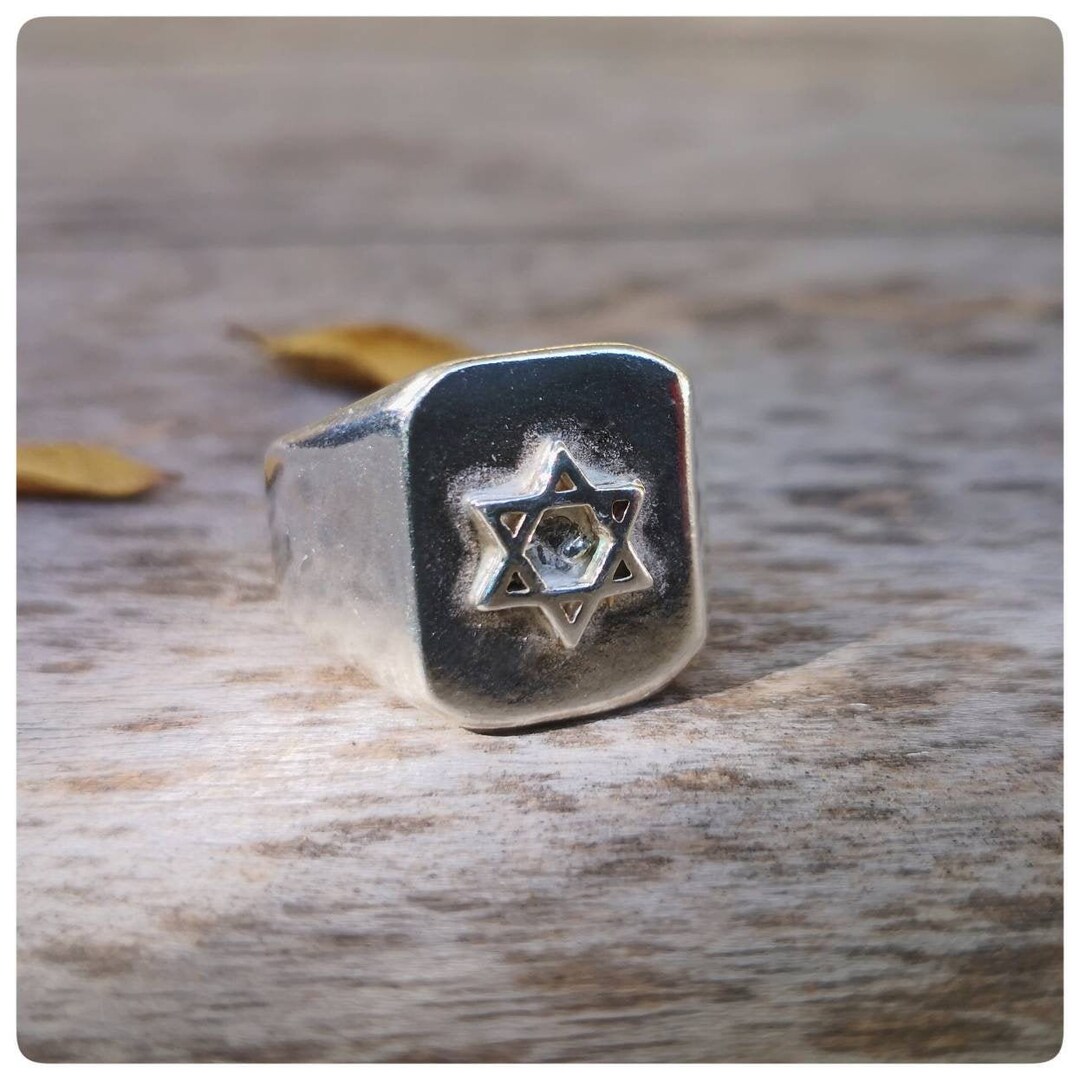 Star of David Signet Ring - Handmade 925 Sterling Silver Jewish Star ...