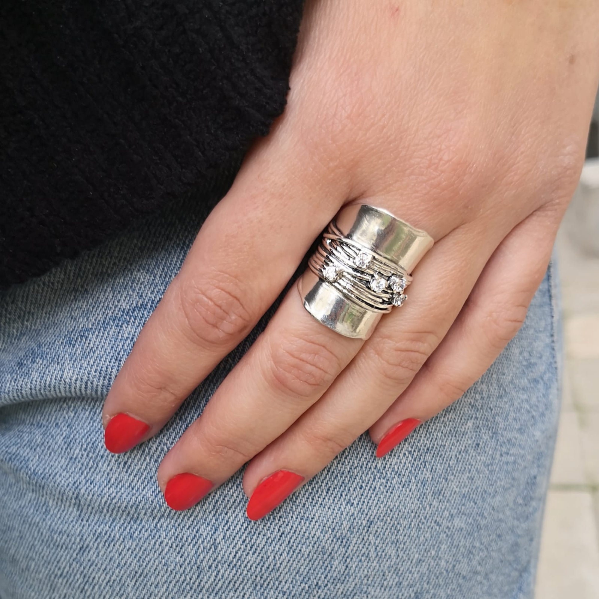 Sterling Silver Designer Ring Vintage Israel Handmade Ring - Etsy