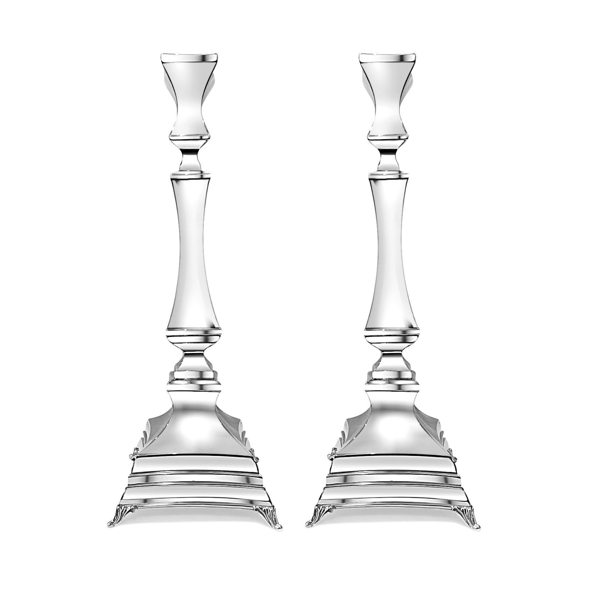 925 Sterling Silver Candlesticks, Modern Candle Holder for Shabbat ...