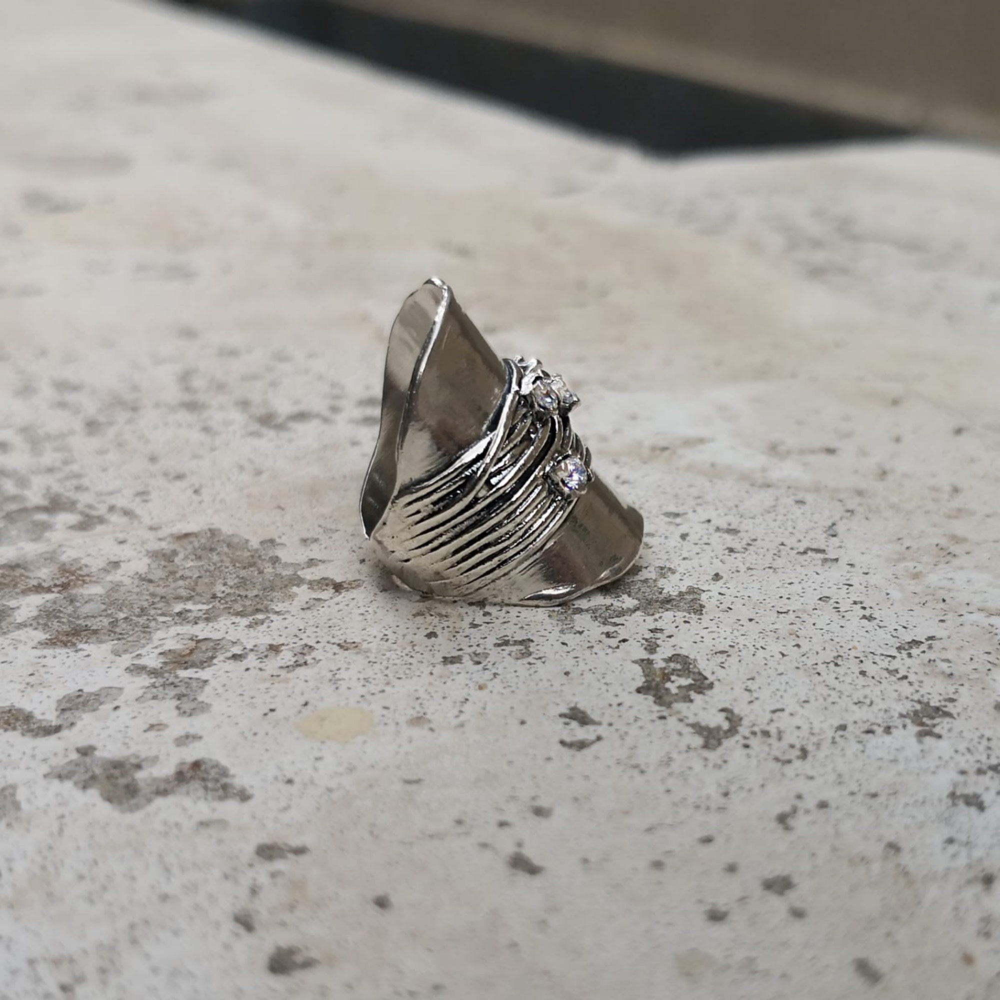 Sterling Silver Designer Ring Vintage Israel Handmade Ring - Etsy