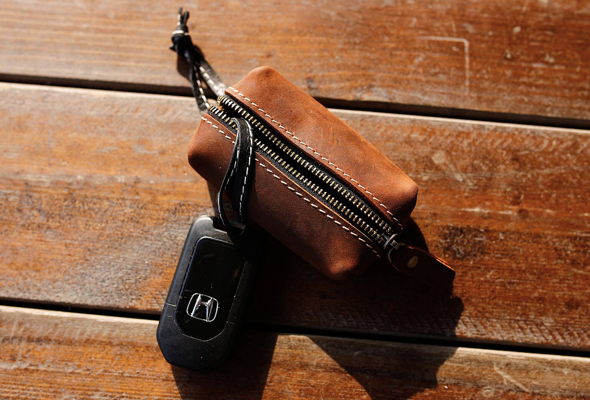 Custom Leather Key Chain Holder,leather Key Pouch,leather Zipper Key ...
