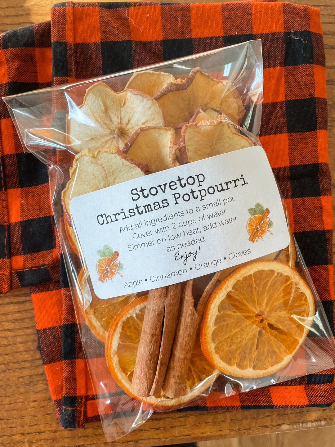 Stove Top Simmer Potpourri Christmas Spice W/ a Mixture of Dried Orange ...