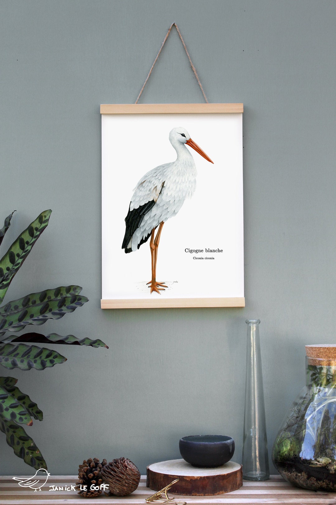 Stork Poster - Etsy