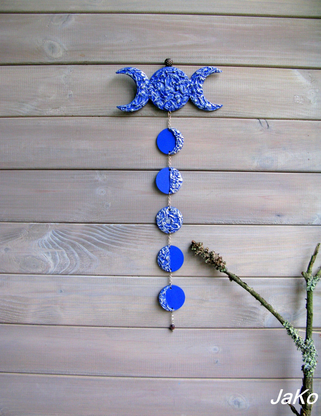Triple Moon Goddess Wall Hanging/wiccan Decor/pagan Decor/moon Phases ...
