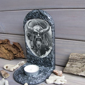 Odin Candles Holder/odin Altar/pagan Decor/norse Gods Altar/pagan Altar ...