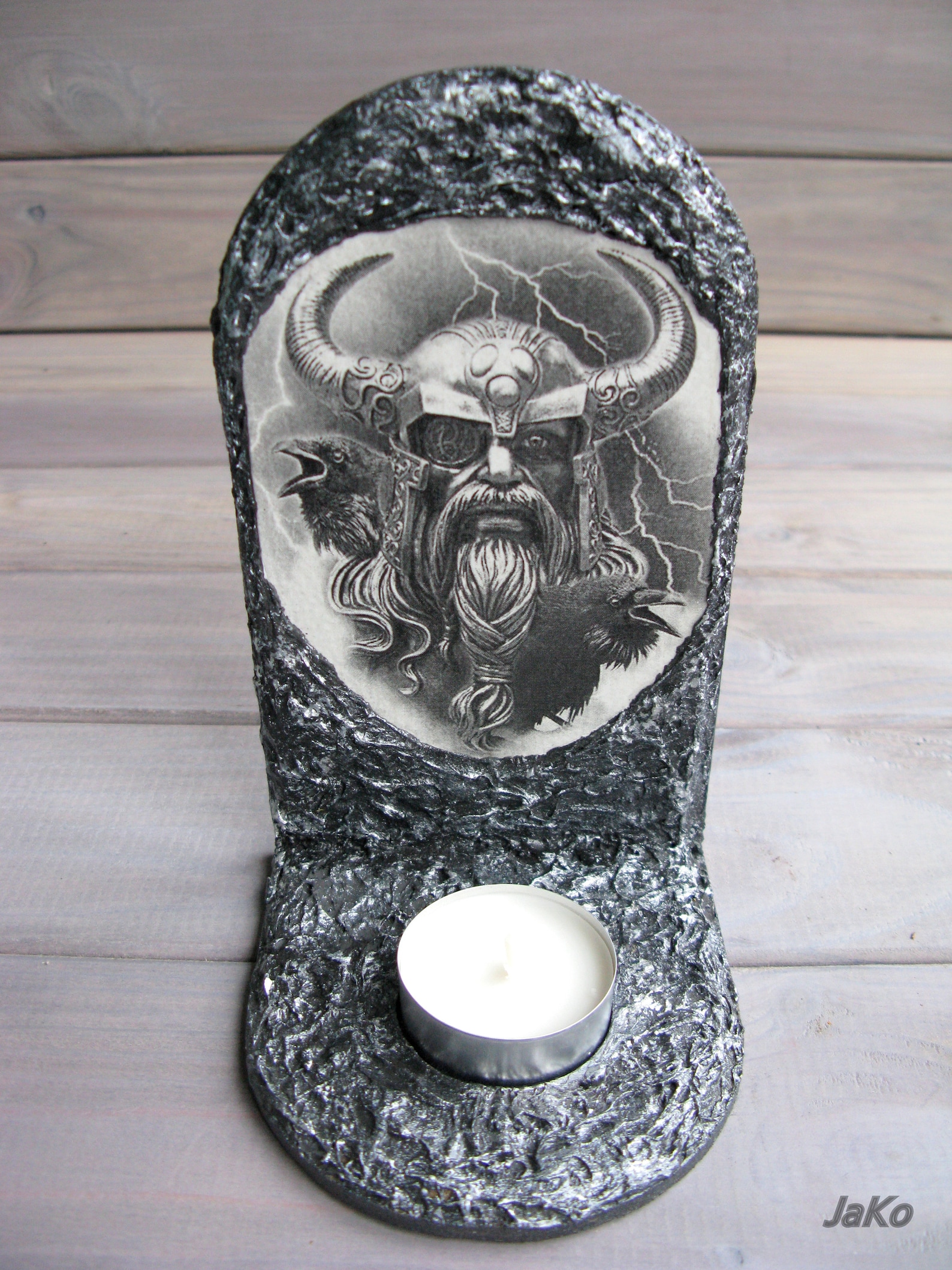 Odin Candles Holder/odin Altar/pagan Decor/norse Gods | Etsy