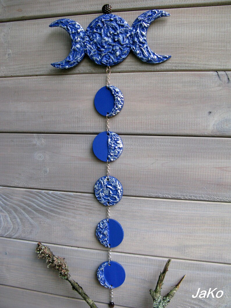 Triple Moon Goddess Wall Hanging/wiccan Decor/pagan Decor/moon - Etsy