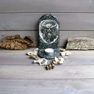 Odin Candles Holder/odin Altar/pagan Decor/norse Gods Altar/pagan Altar ...