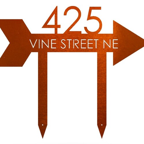 House Number Sign Arrow - Etsy