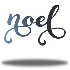 Cursive Noel Metal Wall Art | Steel Christmas Home Decor - Etsy