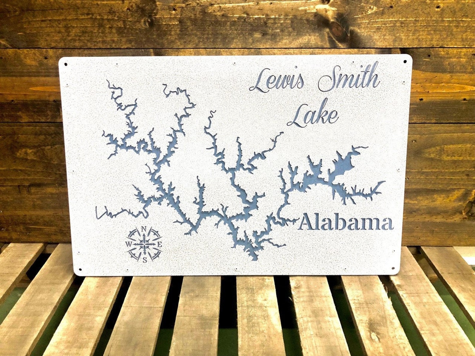 Lewis Smith Lake Alabama Metal Laser Engraved Lake Map Wall - Etsy UK