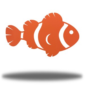 Clownfish Coastal Metal Wall Art | Ocean Steel Wall Decor - Etsy