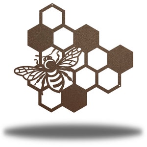 Cute Beehive Metal Wall Art | Steel Garden Decor - Etsy