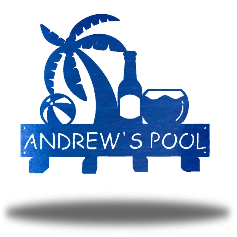 Customizable Pool Sign Towel Hanging Rack | Riverside Designs Pool Sign ...
