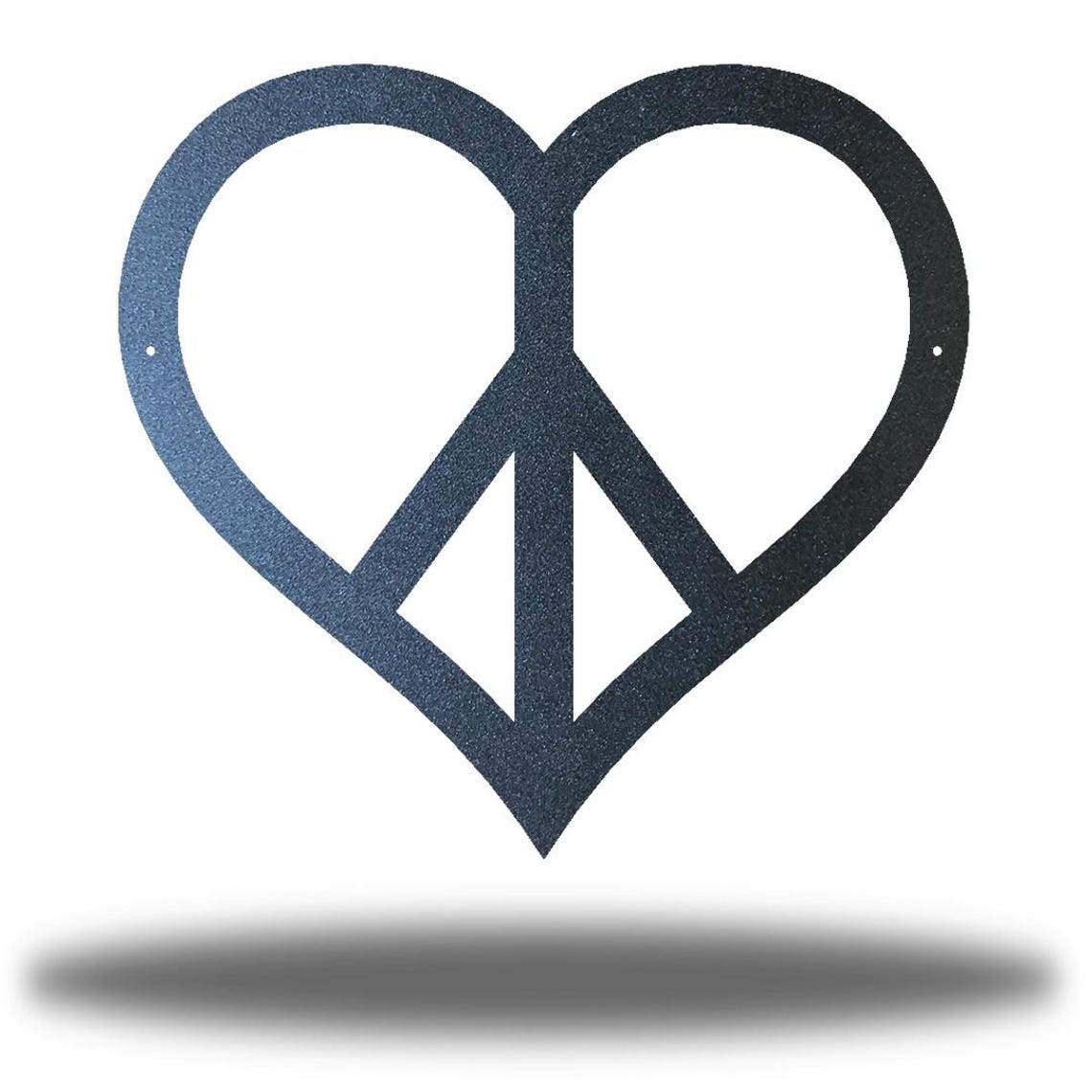 Heart Peace Sign Metal Wall Decor - Etsy