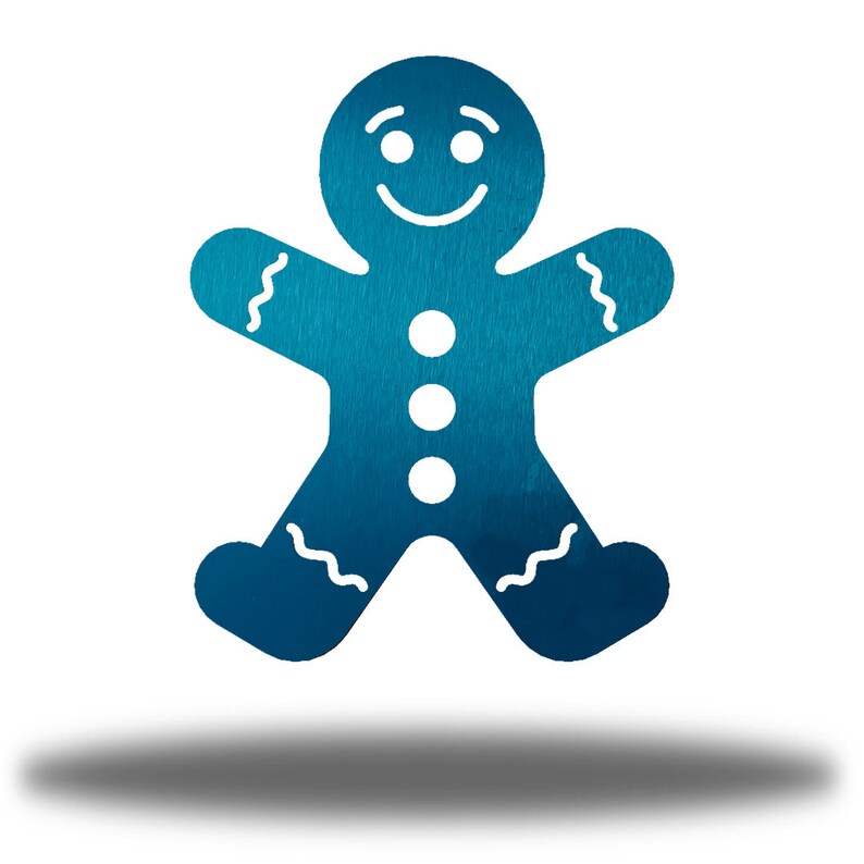 Gingerbread Man Christmas Metal Wall Art Holiday Steel Decor - Etsy