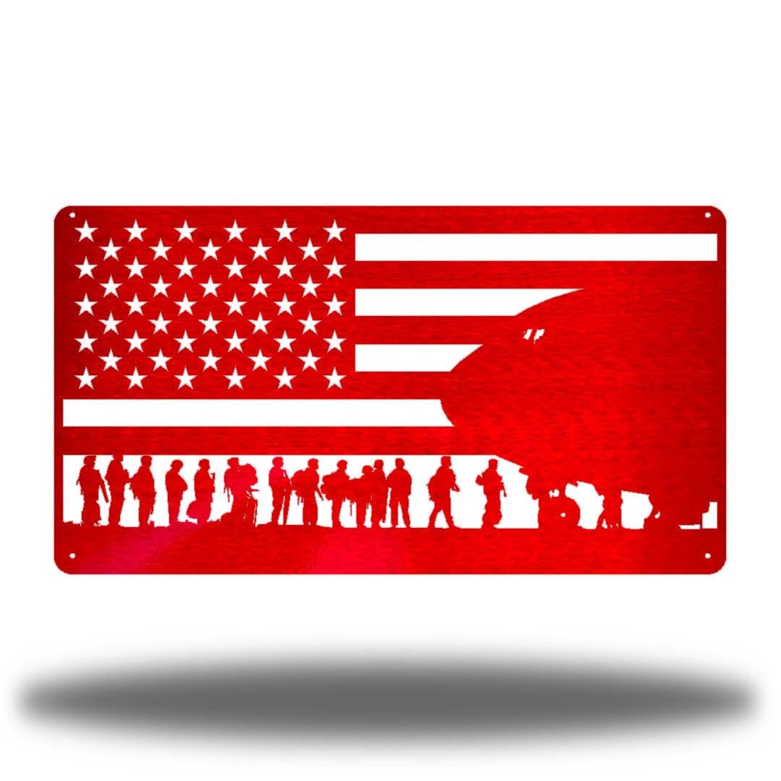 Soldier Flag Military Metal Wall Art | Etsy