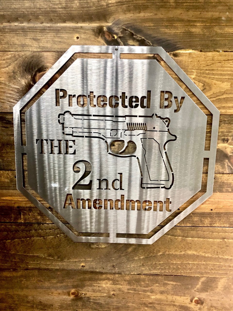 Protected by the 2nd Amendment Metal Art Steel Wall Decor Sign | Etsy