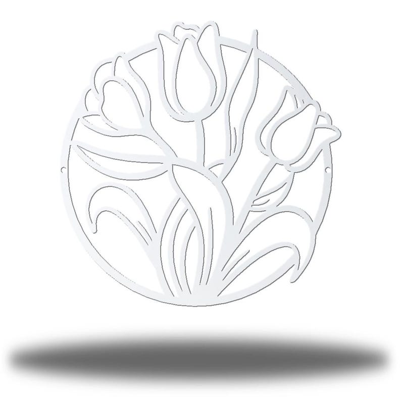Tulips Metal Wall Art, Spring Floral Wall Decor, Garden Flower Wall ...