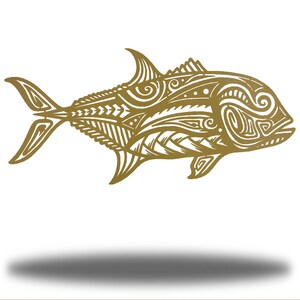 Ulua Fish Coastal Metal Whimsical Wall Art Steel Decor - Etsy