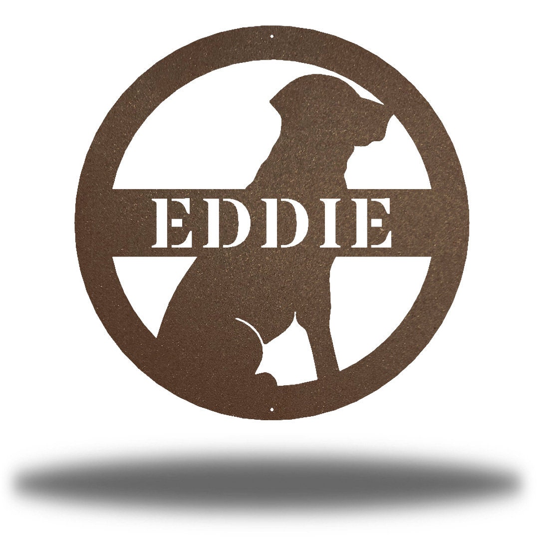 Lab Custom Name Monogram Metal Wall Sign | Personalized Steel Decor - Etsy