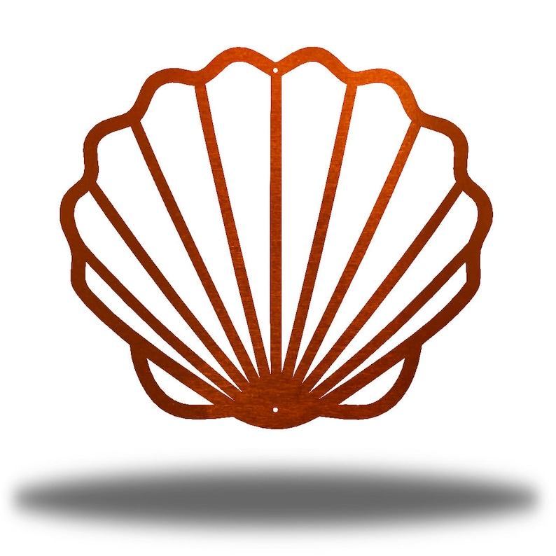 Scallop Shell Coastal Metal Wall Decor - Etsy