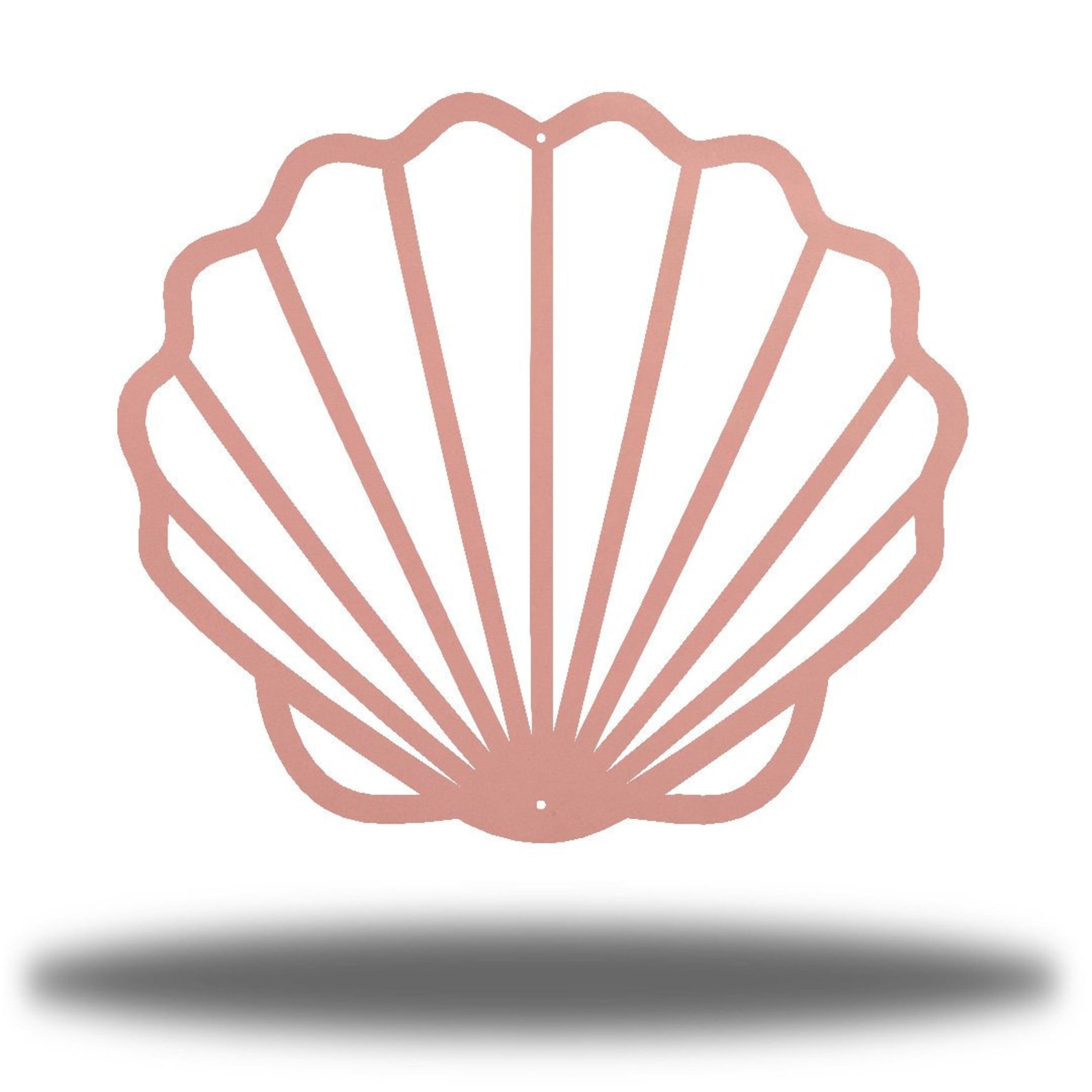 Scallop Shell Coastal Metal Wall Decor - Etsy