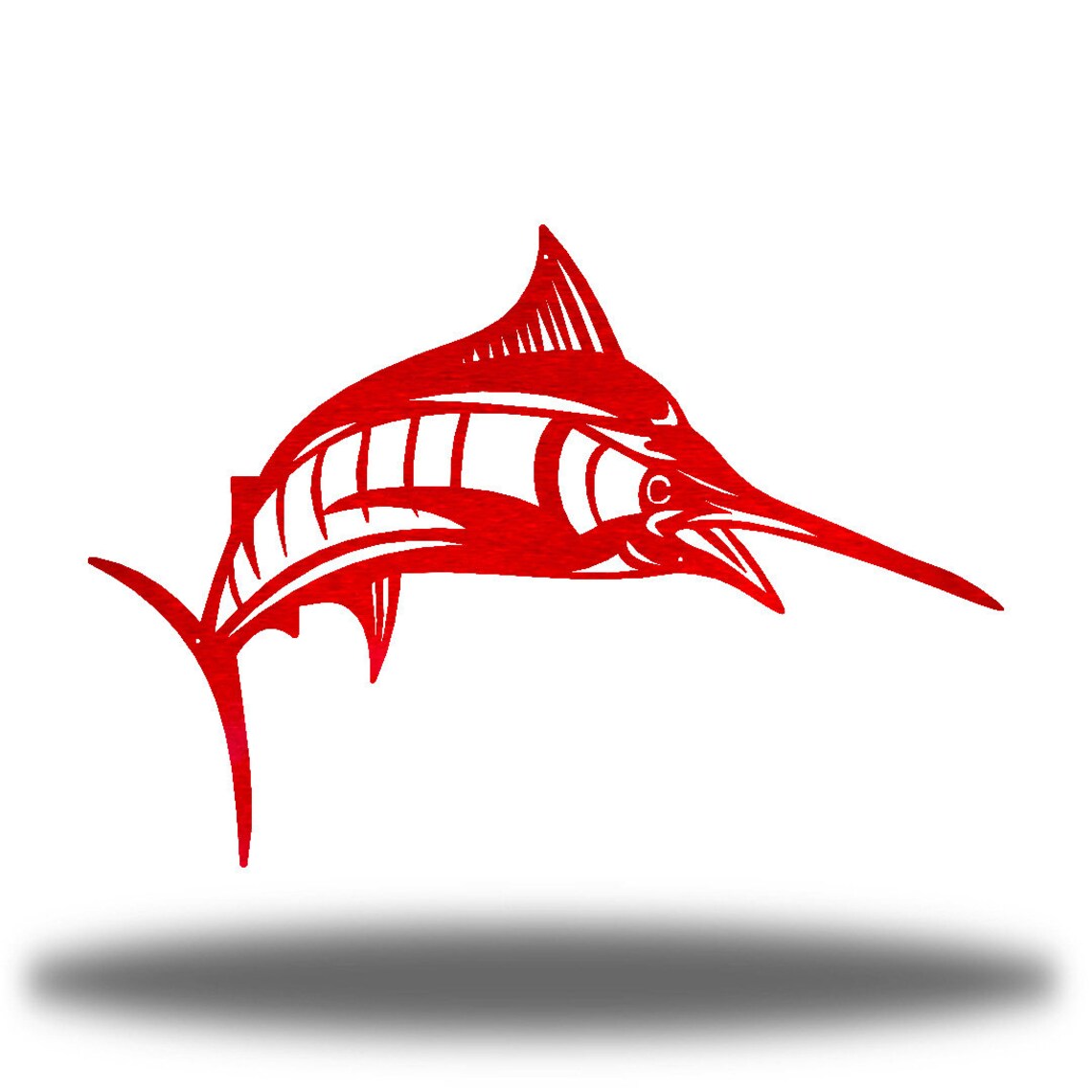 The Blue Marlin Metal Hanging Wall Art | Steel Home Decor - Etsy