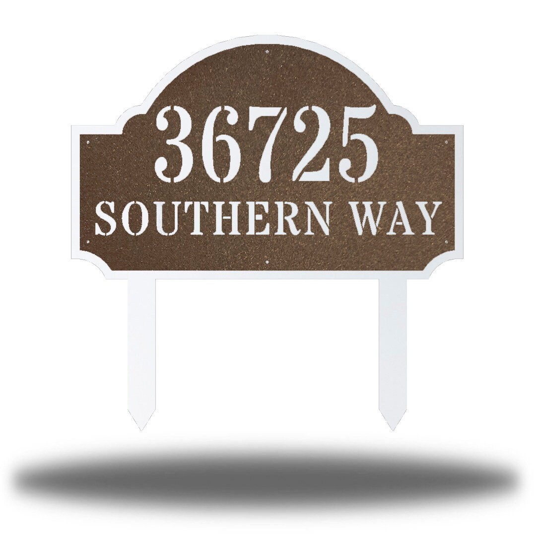 Double Sided Coastal Deluxe Metal Address Yard Sign - Etsy