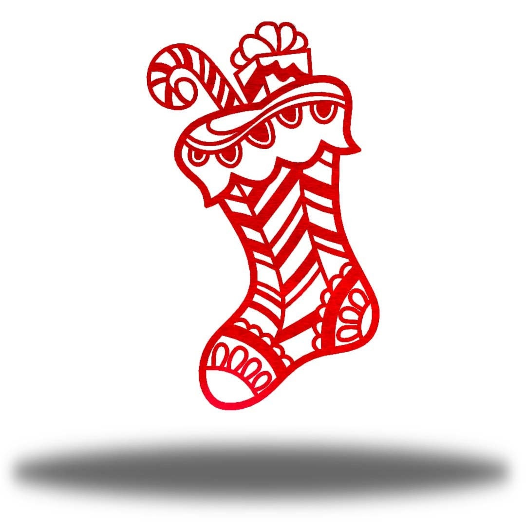 Christmas Stocking Winter Metal Wall Art - Etsy