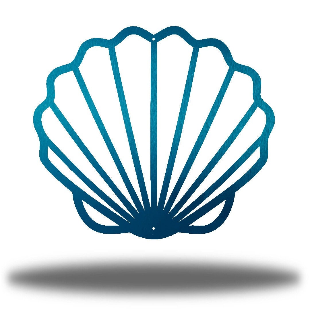 Scallop Shell Coastal Metal Wall Decor - Etsy