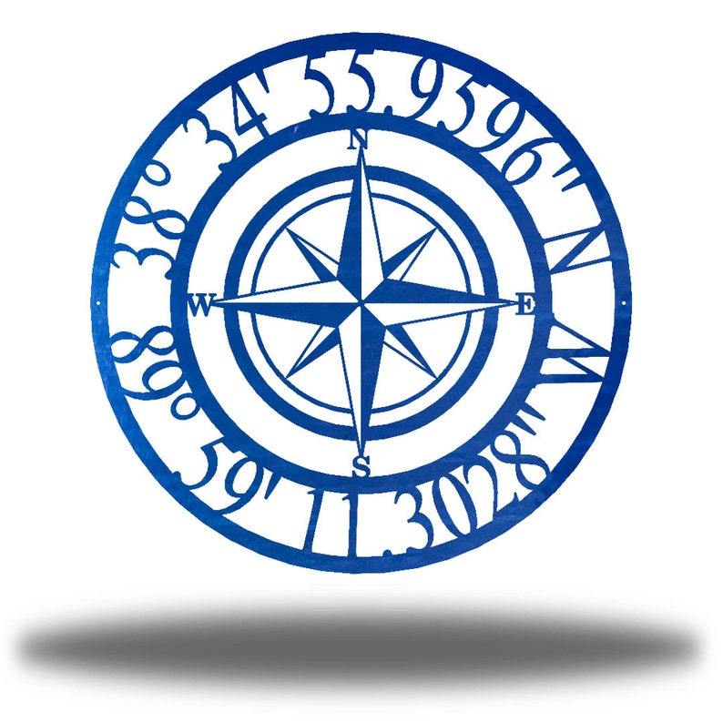 Compass Custom Outdoor Metal Wall Art Decor - Etsy