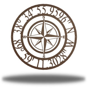 Compass Custom Outdoor Metal Wall Art Decor - Etsy