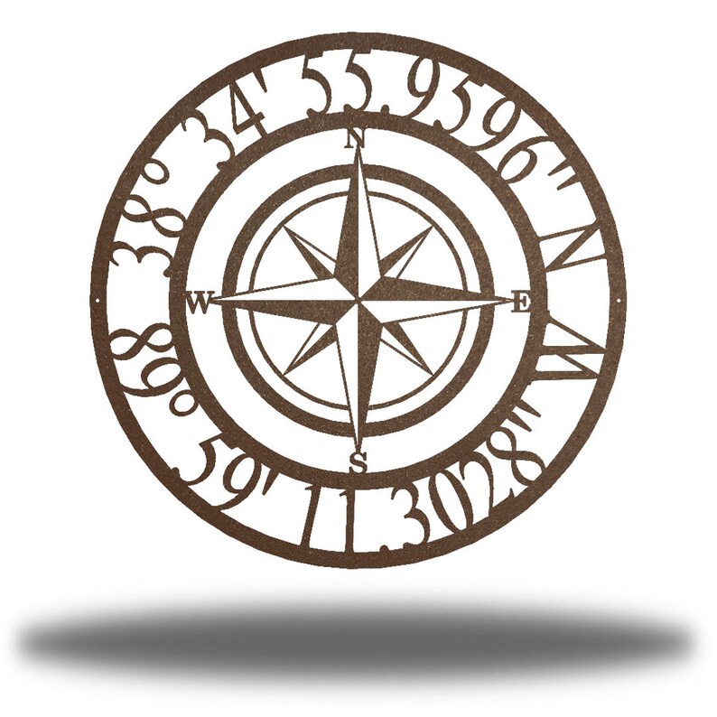 Compass Custom Outdoor Metal Wall Art Decor - Etsy