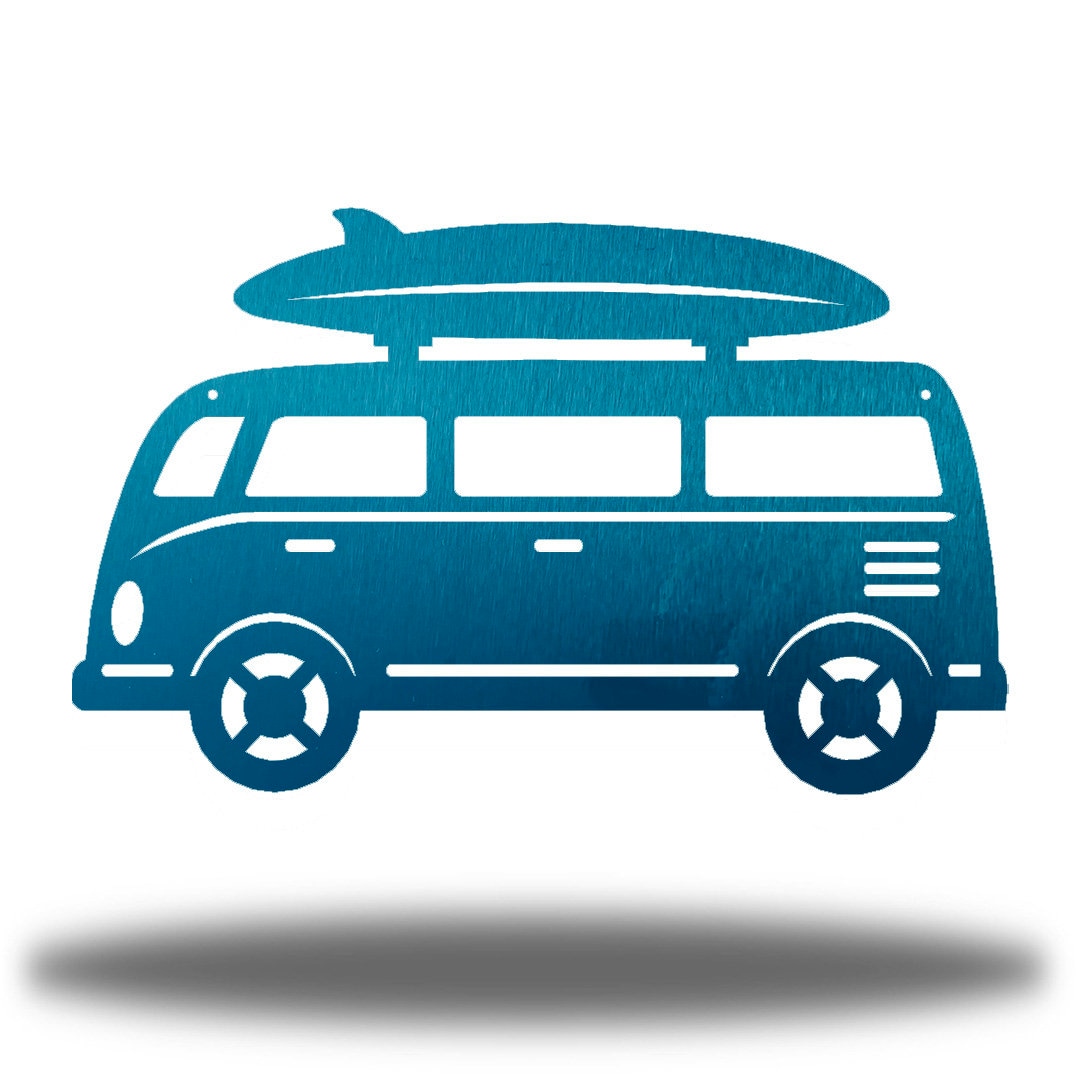 Coastal Bus Beach Metal Wall Art - Etsy