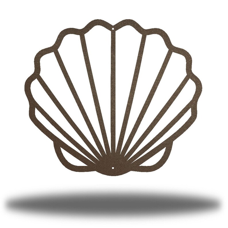 Scallop Shell Coastal Metal Wall Decor - Etsy