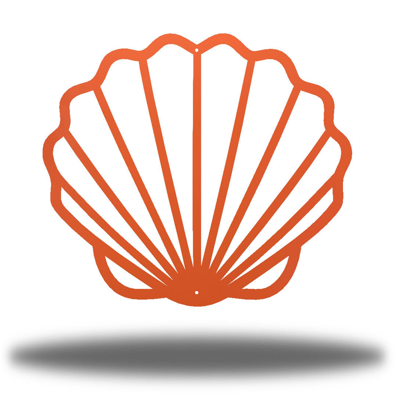 Scallop Shell Coastal Metal Wall Decor - Etsy