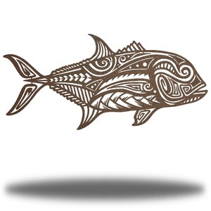 Ulua Fish Coastal Metal | Whimsical Wall Art Steel Decor - Etsy