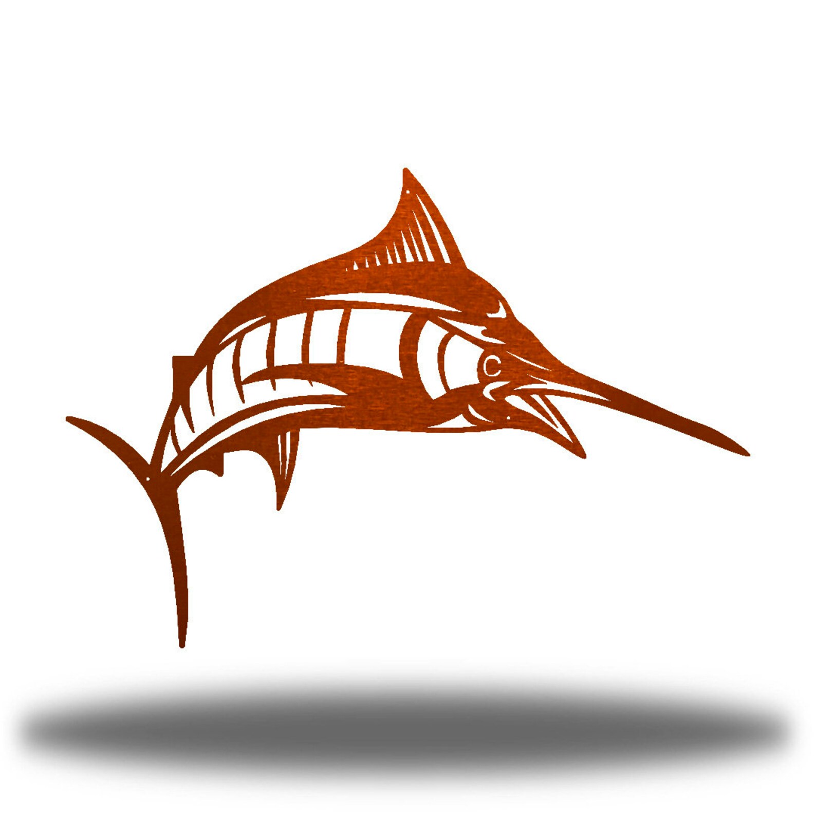 The Blue Marlin Metal Hanging Wall Art | Steel Home Decor - Etsy