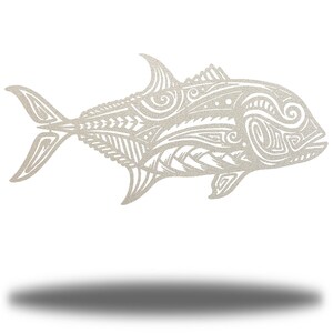 Ulua Fish Coastal Metal | Whimsical Wall Art Steel Decor - Etsy