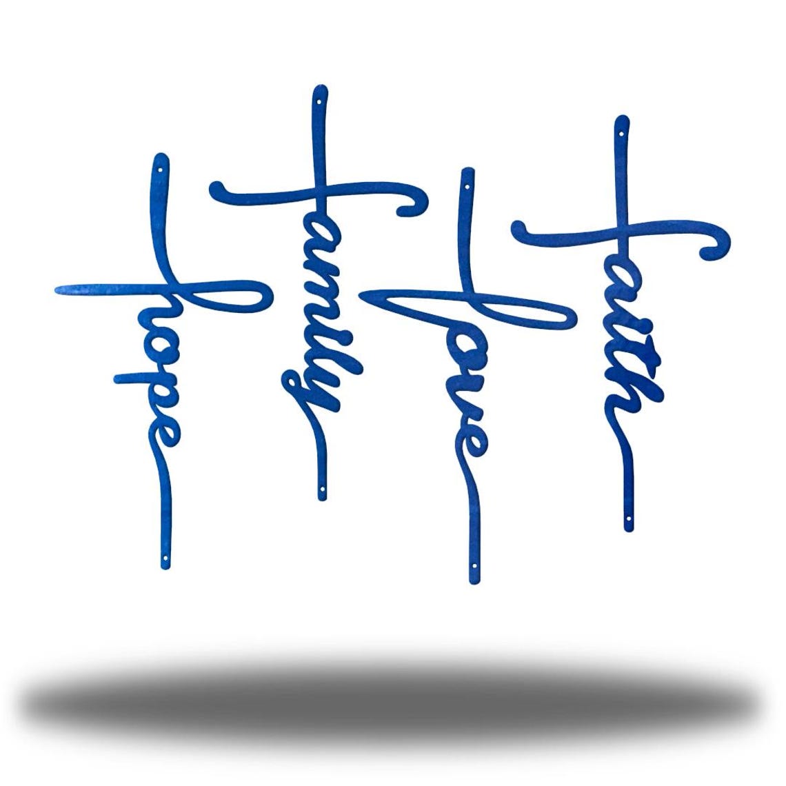 Cursive Crosses Bundle Wall Art Set, Metal Cross Wall Decor, Christian ...
