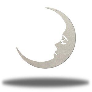 Crescent Moon Face Metal Wall Art - Etsy