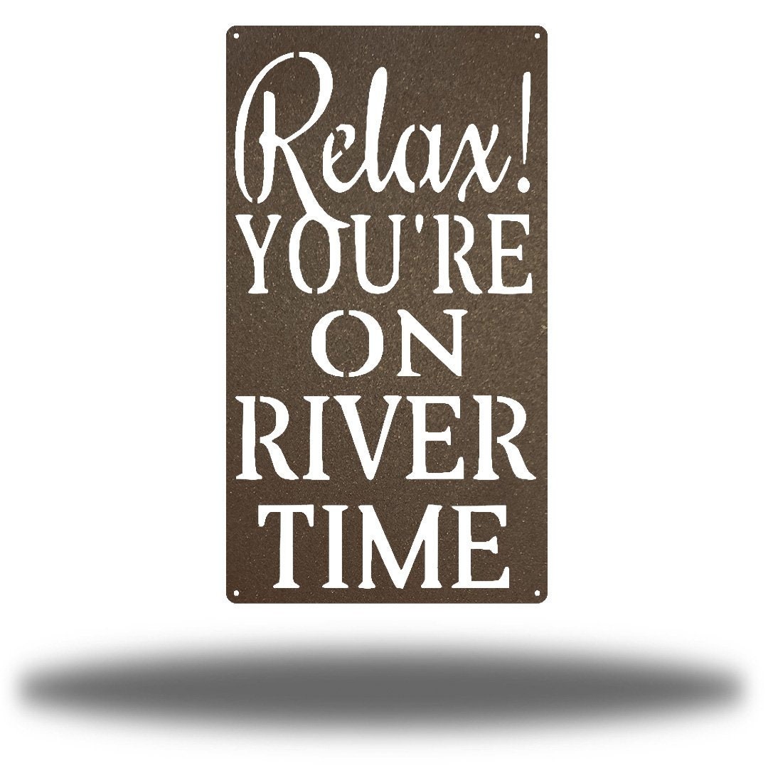River Time Metal Wall Art Sign - Etsy
