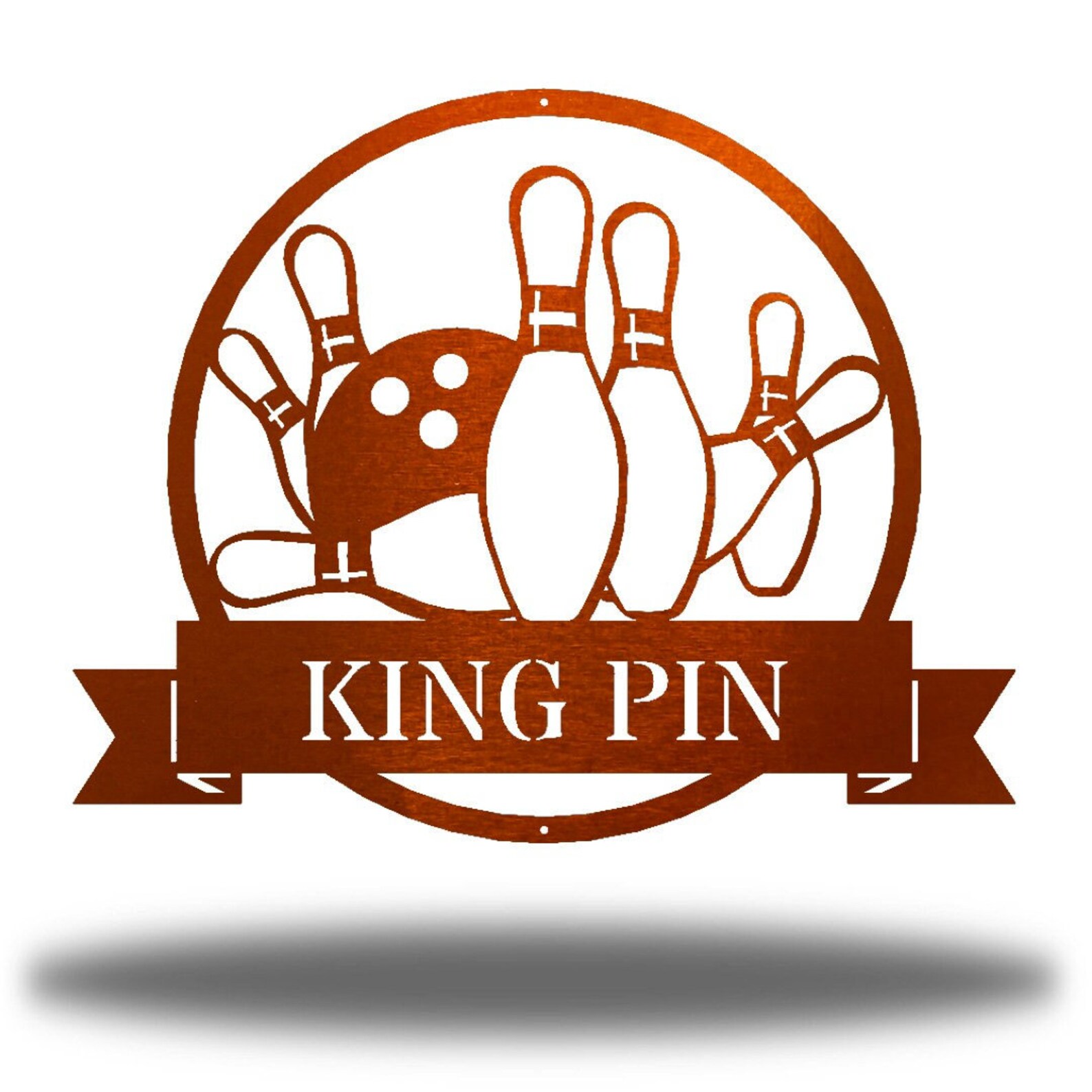 Bowling Personalized Custom Monogram Metal Art Rust Resistant | Etsy